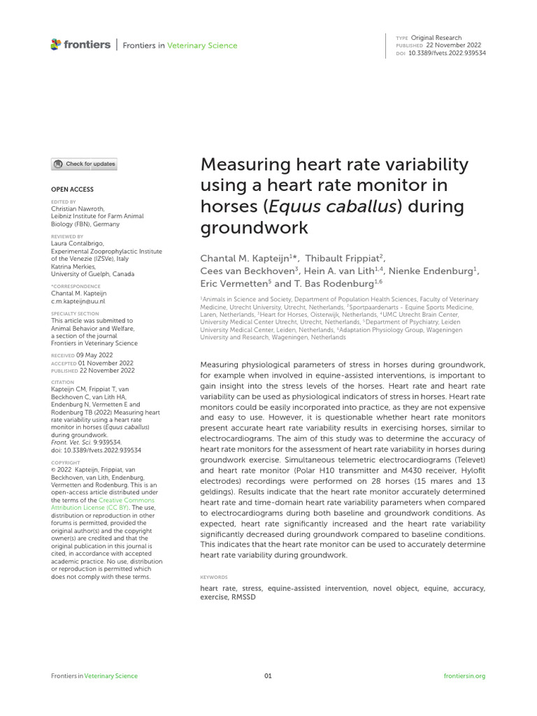 Measuring Heart Rate Variability Using A | PDF | Science & Mathematics
