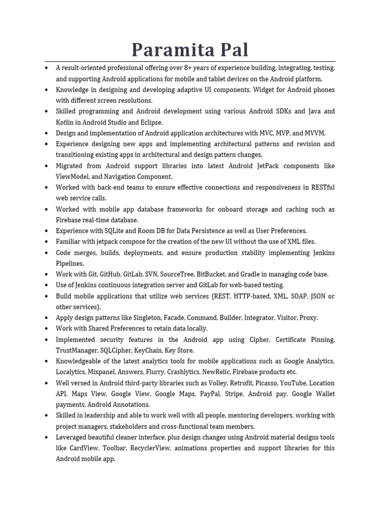 Paramita Pal Android | PDF | Android (Operating System) | Mobile App