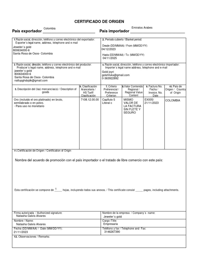 Certificado de Origen Corregido | PDF | Política comercial | Business