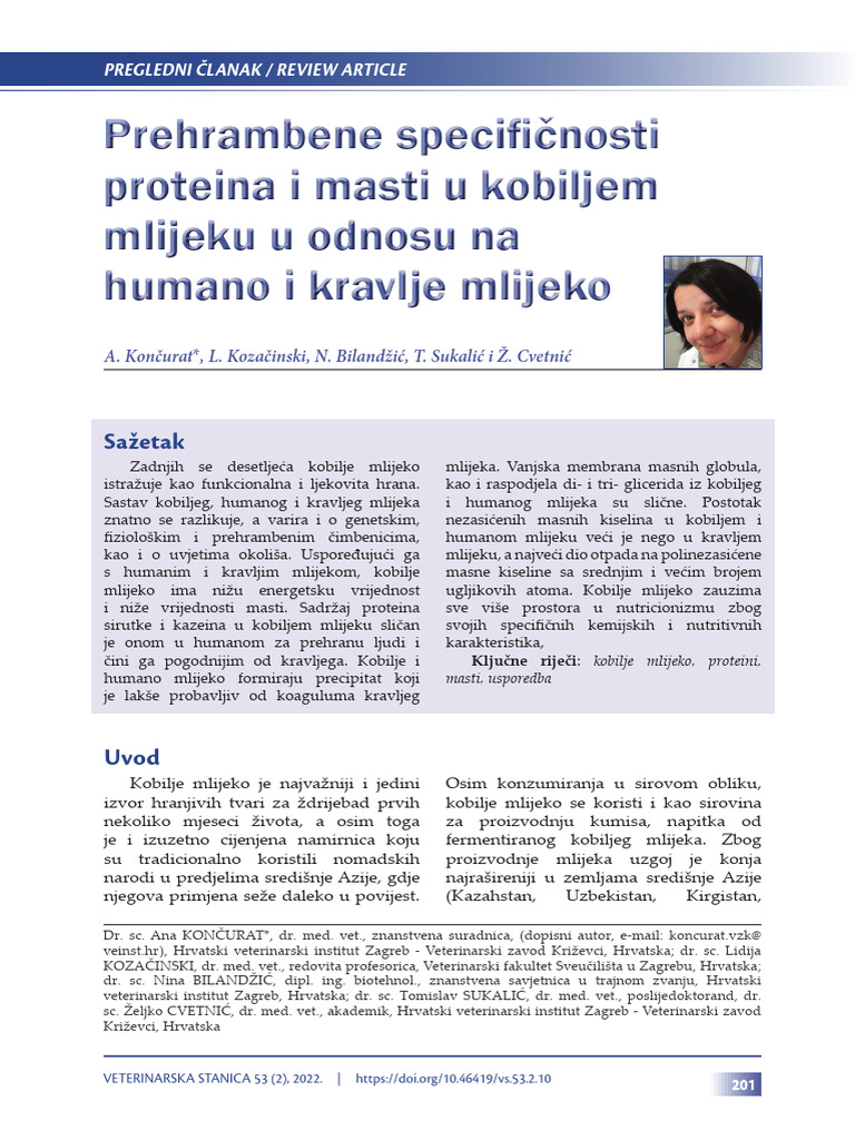 Končurat - Prehrambene Specificnosti Proteina | PDF