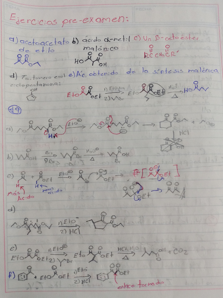 Ejercicios Pre-Examen Séptimo Parcial | PDF