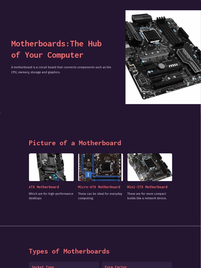 MotherboardsThe Hub of Your Computer | PDF | Computer Architecture | Electronics