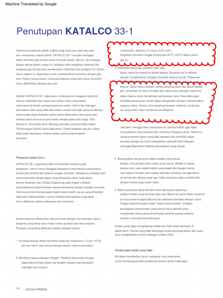 KATALCO 33-1 Discharge | PDF