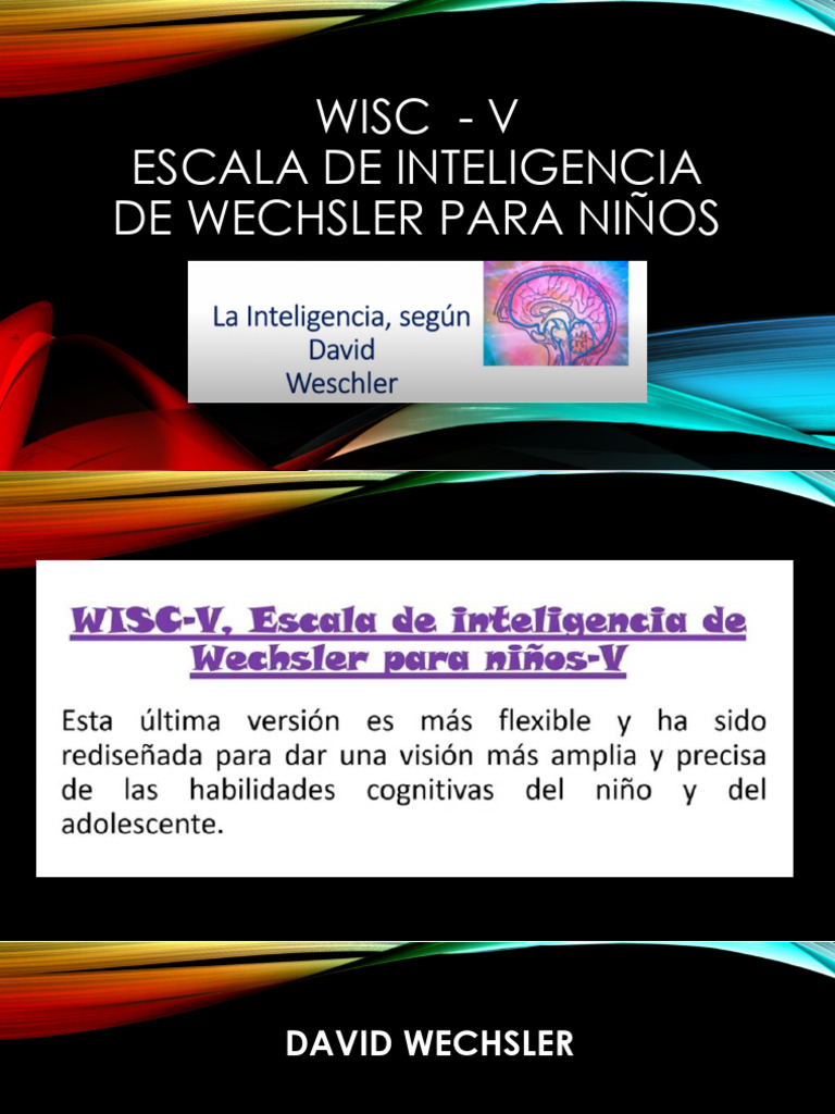 Wisc - V Diapositivas | PDF