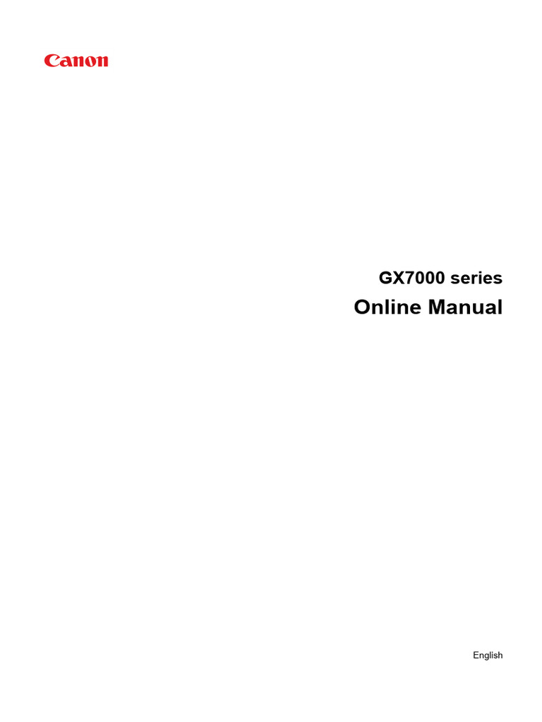 manual canon gx7000 | PDF | Image Scanner | Ios