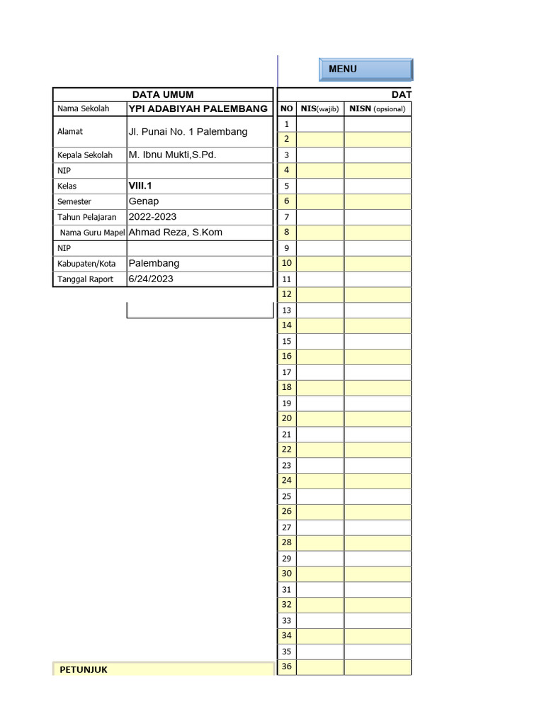 Aplikasi Nilai Mapel 8.1 Genap - 2022-2023 | PDF