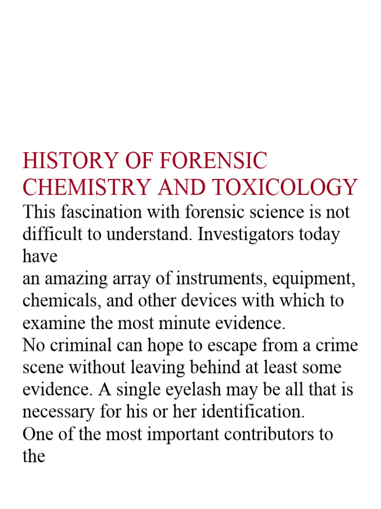 History of Forensic | PDF | Forensic Science | Law Enforcement