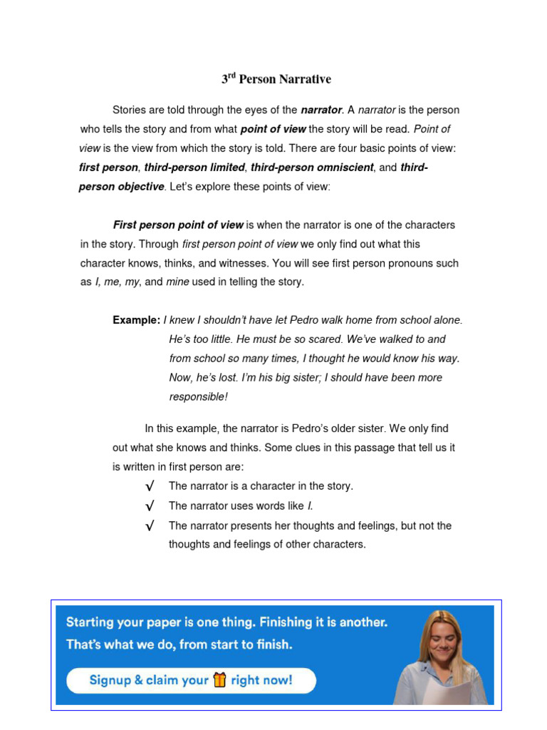 3rd Person Narrative | PDF | Narration