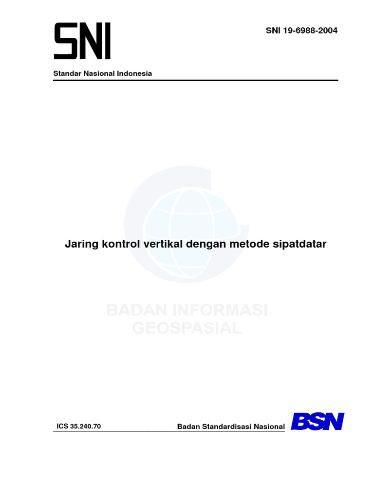 Dokumen SNI Surta Nomor SNI - 19-6988 Tahun 2004 | PDF