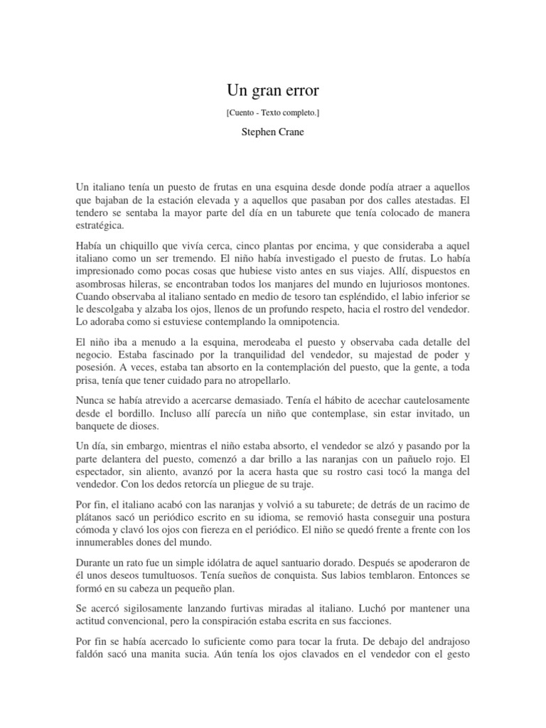Un Gran Error | PDF