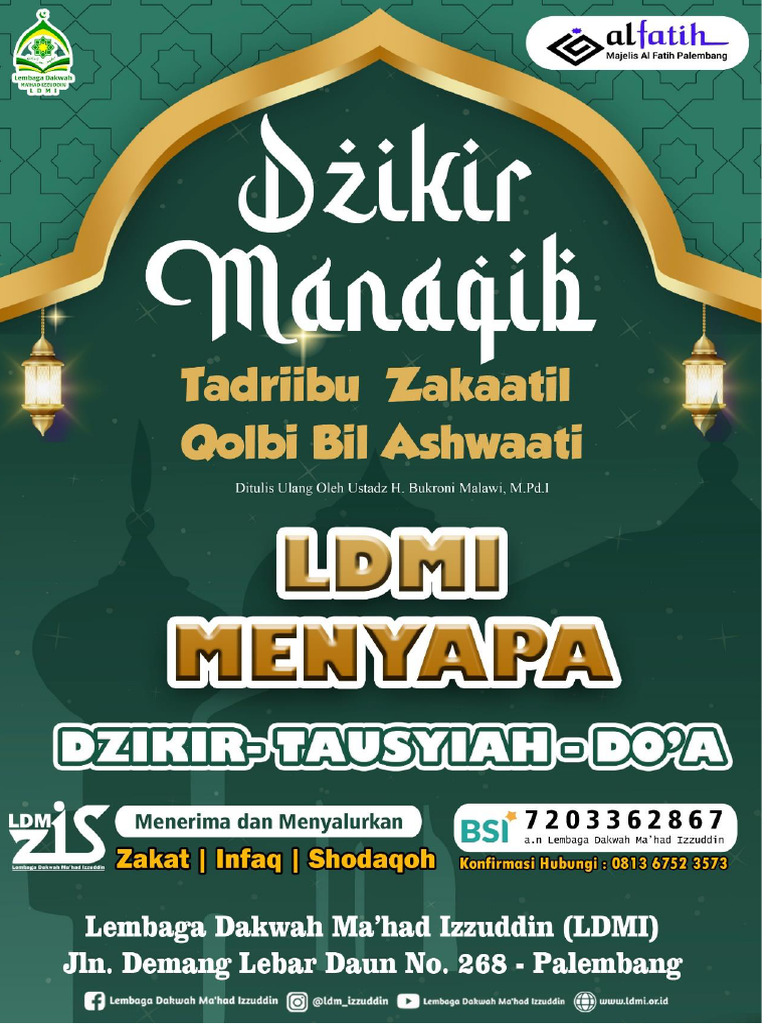 DZIKIR MANAQIB A5 (4 Hal) Ldmi Menyapa | PDF