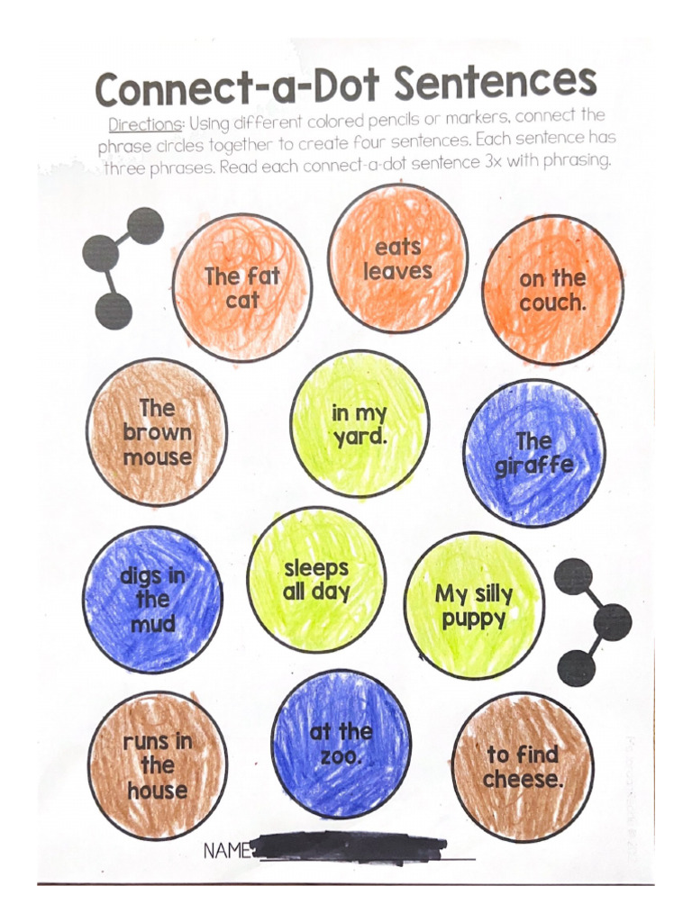 Connect-A-Dot Sentences | PDF