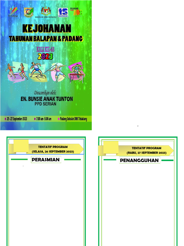 Draf Buku Program Sukan Sekolah | PDF