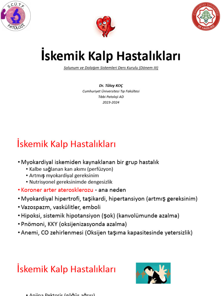 İskemik Kalp Hastalıkları (06.12.2023) | PDF