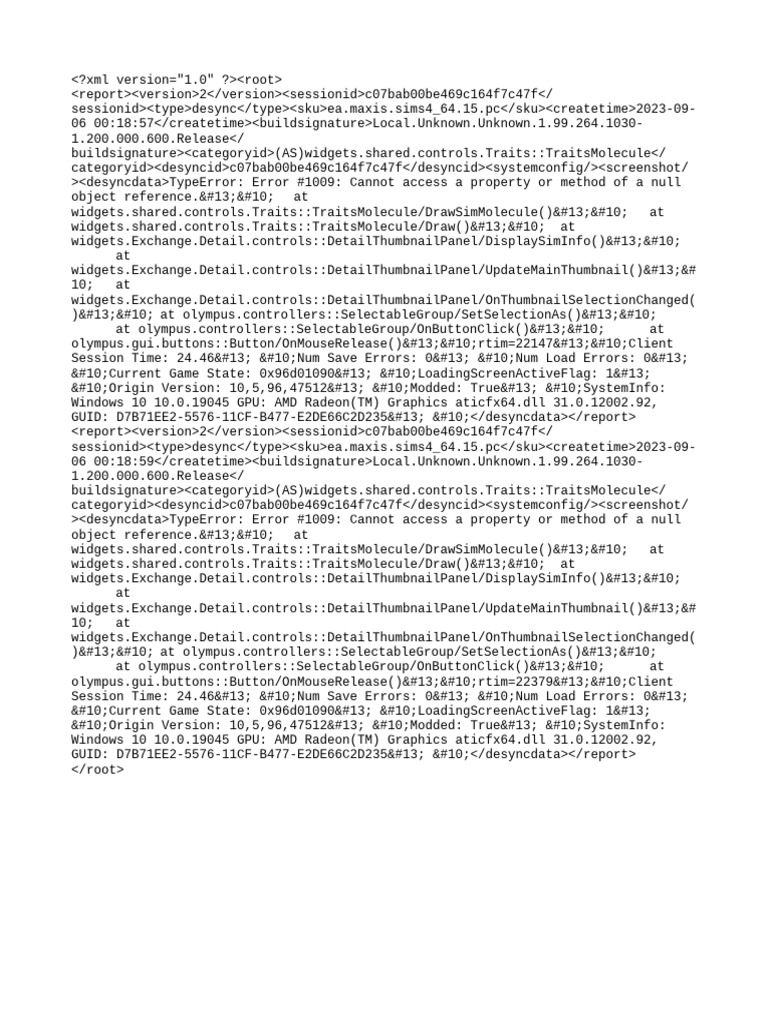 Sims 4 Desync Error Report 2023 | PDF | Graphics Processing Unit | Computer Architecture