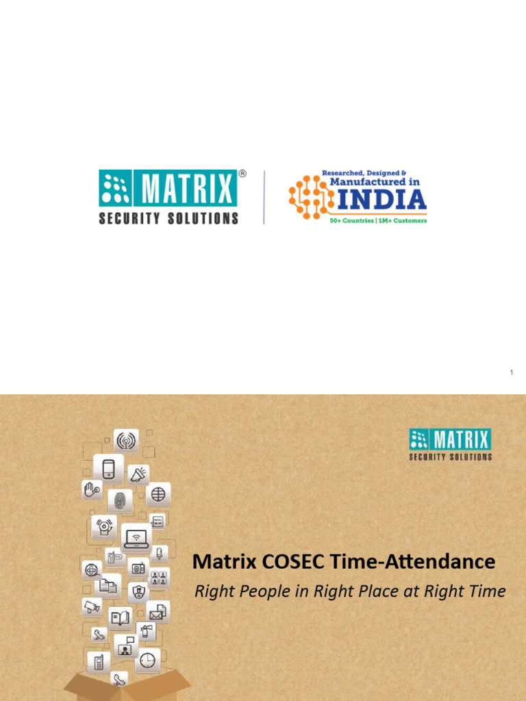 Matrix COSEC TAM Presentation | PDF | Biometrics | Payroll