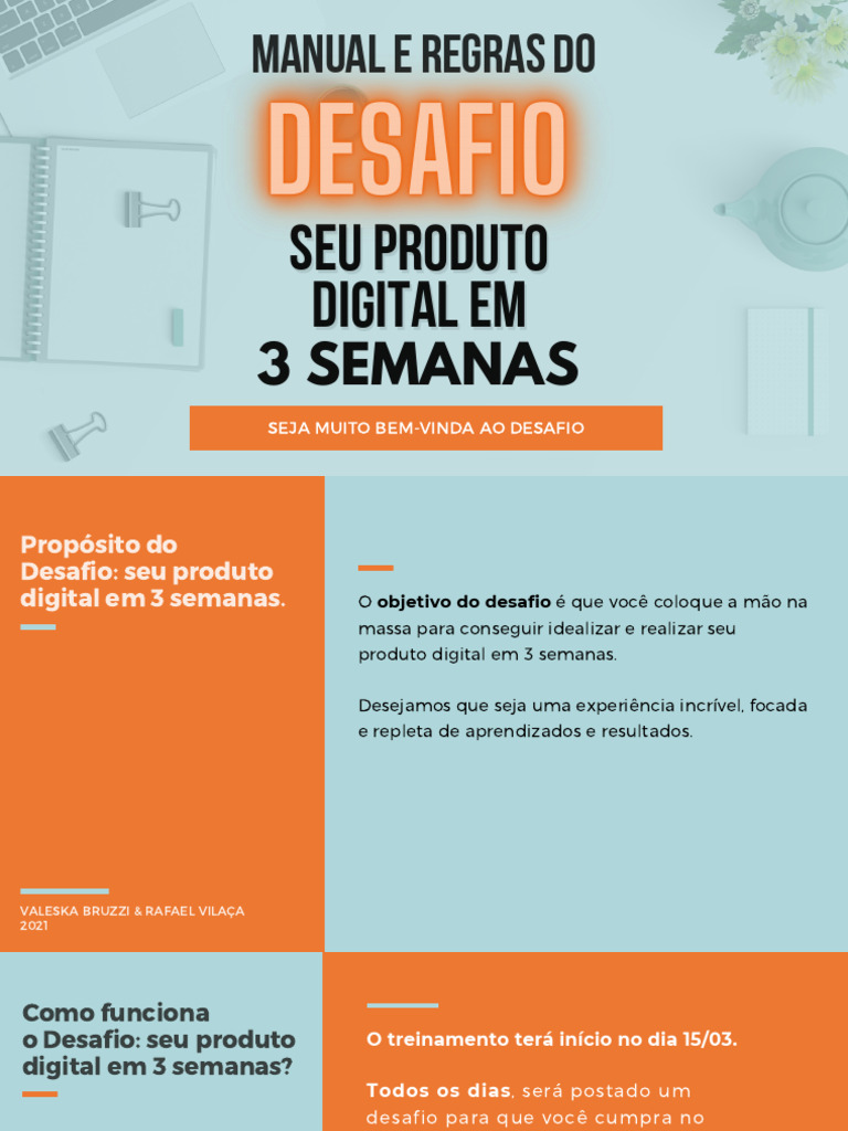 Manual de Boas Vindas DESAFIO | PDF