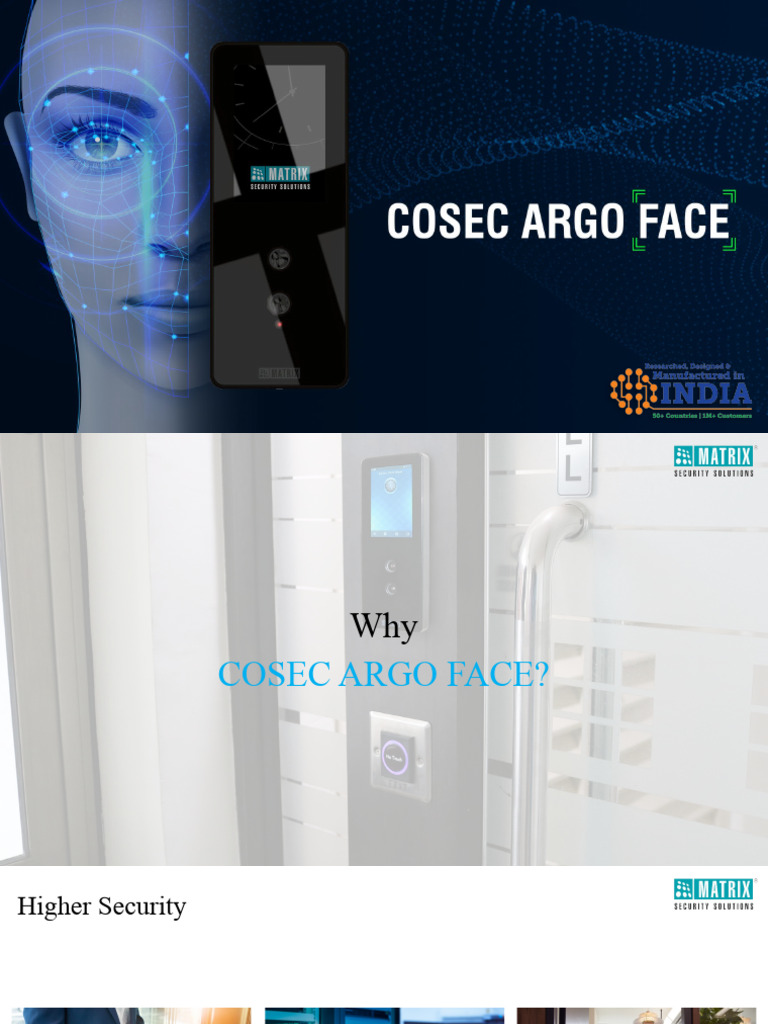 Matrix COSEC ARGO FACE Presentation | PDF | Deep Learning | Computing