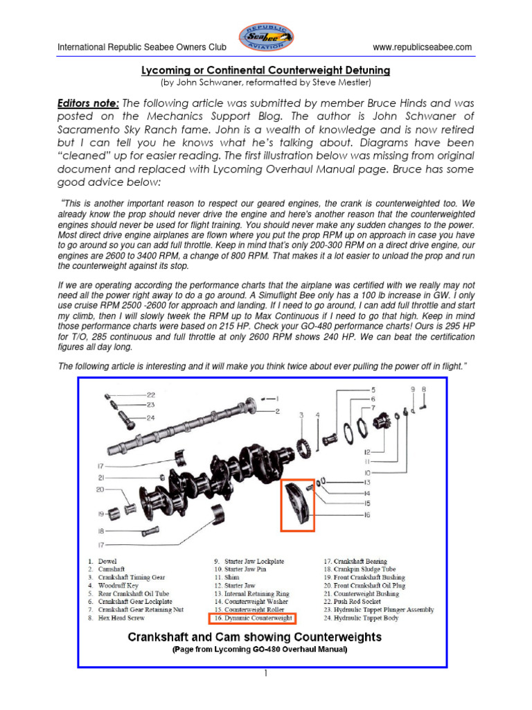 Schwaner Counterweight Detuning Pdf Engines Pendulum