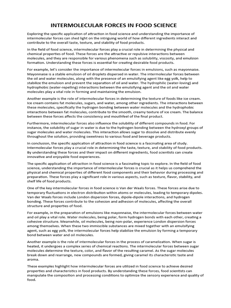 Document 5 | PDF | Intermolecular Force | Emulsion