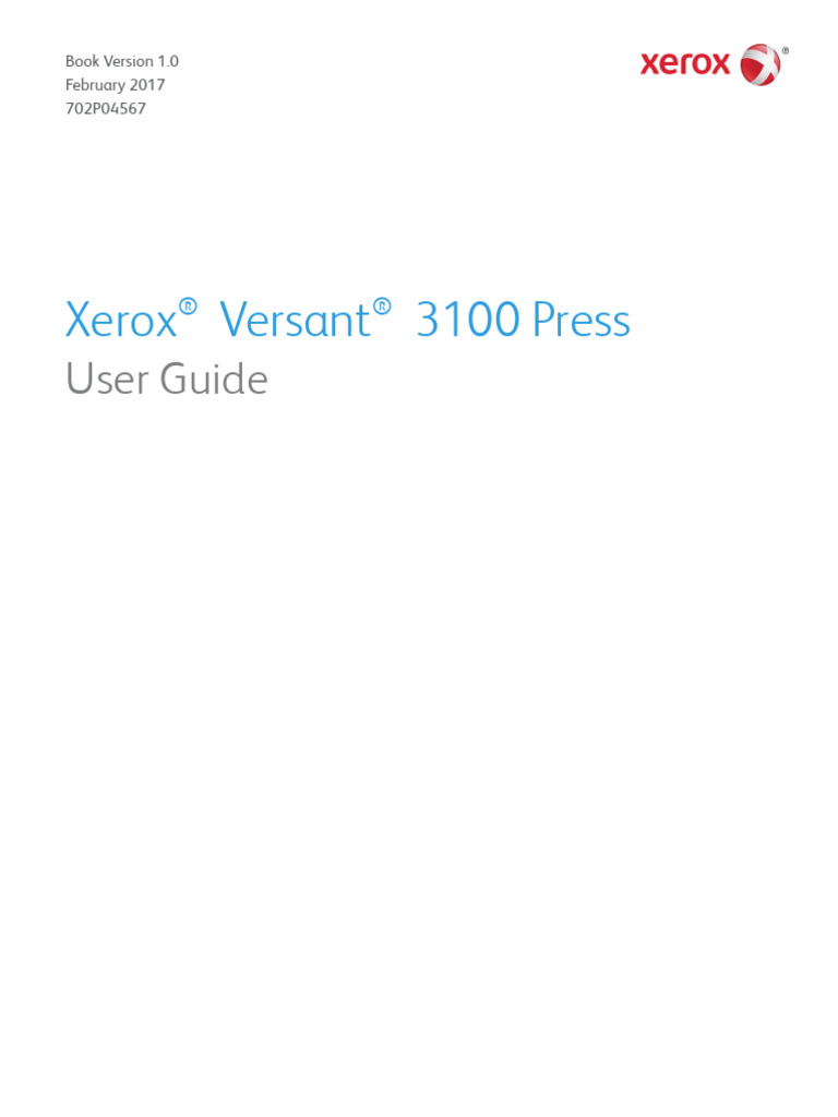 EN UserGuide Versant3100Press v1.0 | PDF | Login | Icon (Computing)