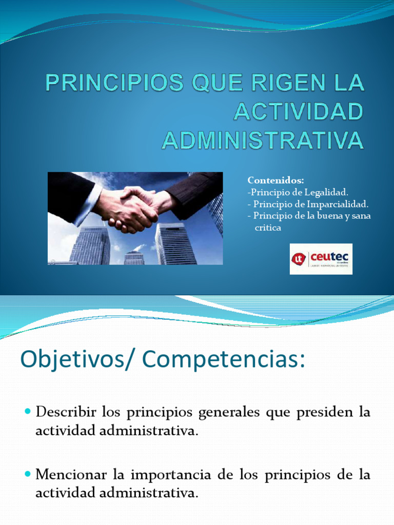 Principios Que Rigen La Actividad Administrativa | PDF | Regulación ...