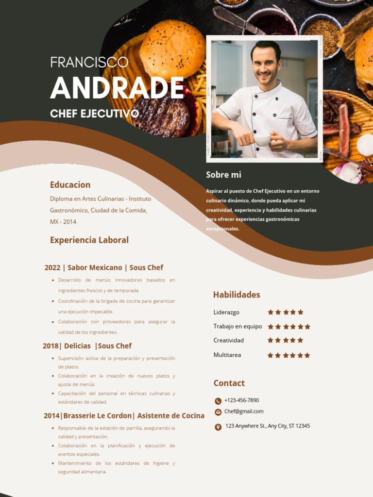 Curriculum - Chef Ejecutivo | PDF