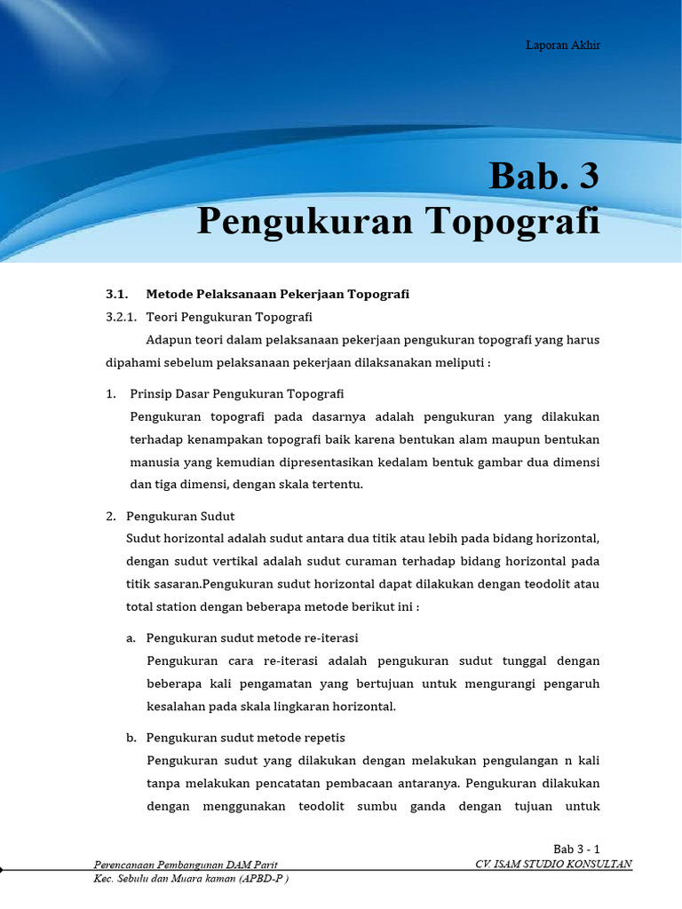 Bab 3 Topografi (Repaired) | PDF | Teknologi & Rekayasa