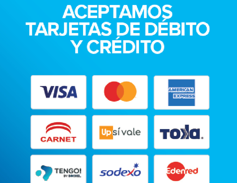 Aceptamos Tarjetas - PNG | PDF