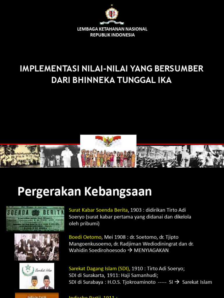 Implementasi Nilai-Nilai Yang Bersumber Bhineka Tunggal Ika | PDF