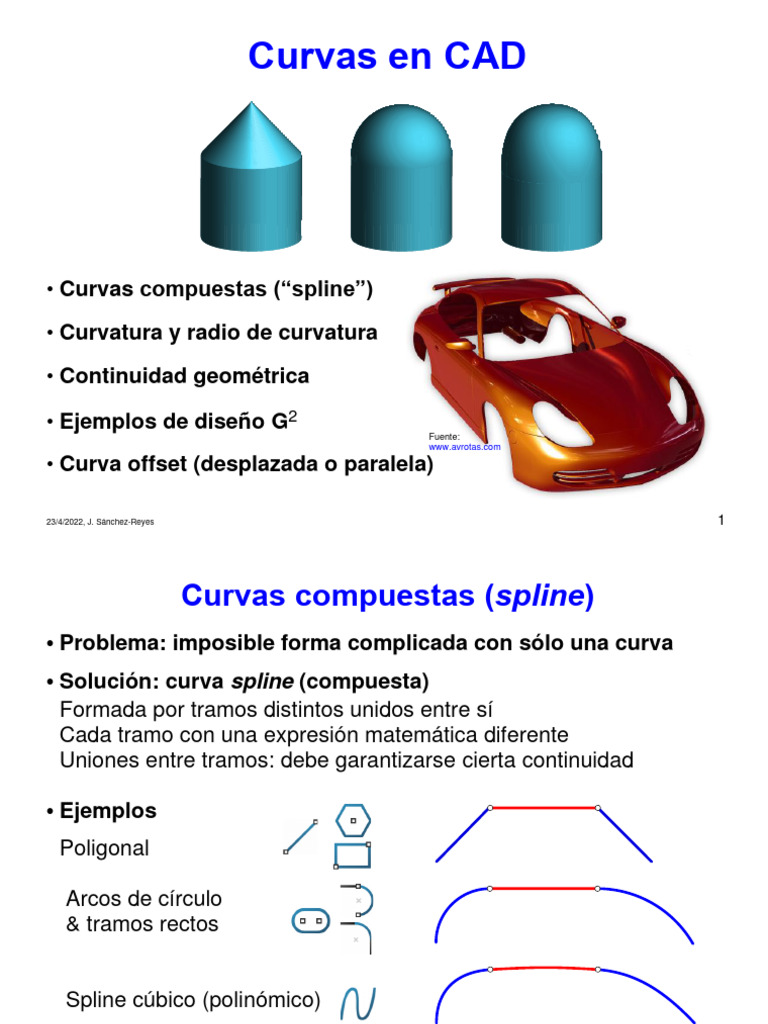 1 Curvas CAD | PDF | Curva | Spline (Matemáticas)