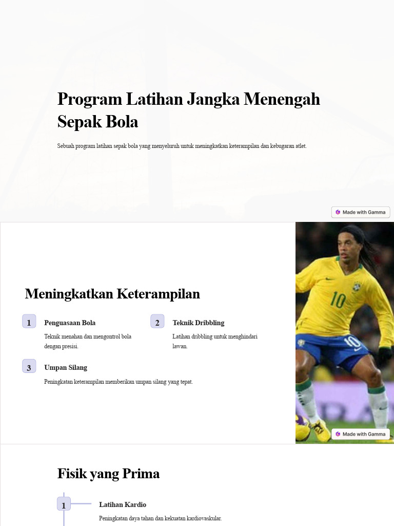 Program Latihan Jangka Menengah Sepak Bola | PDF