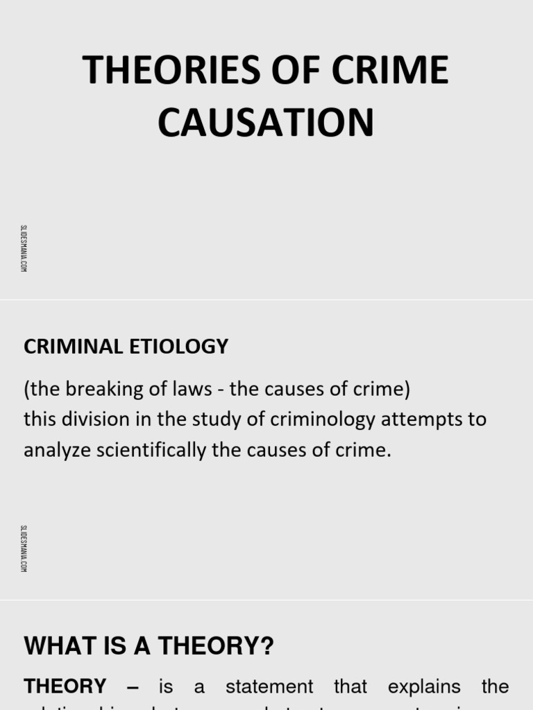 Theories of Crime Causation Explained | PDF | Deviance (Sociology ...