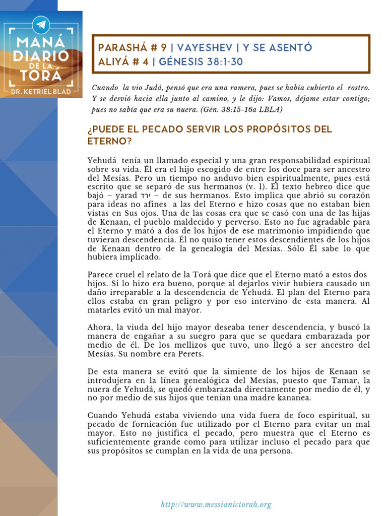 4 Aliya de La Parasha 9 Vayeshev | PDF