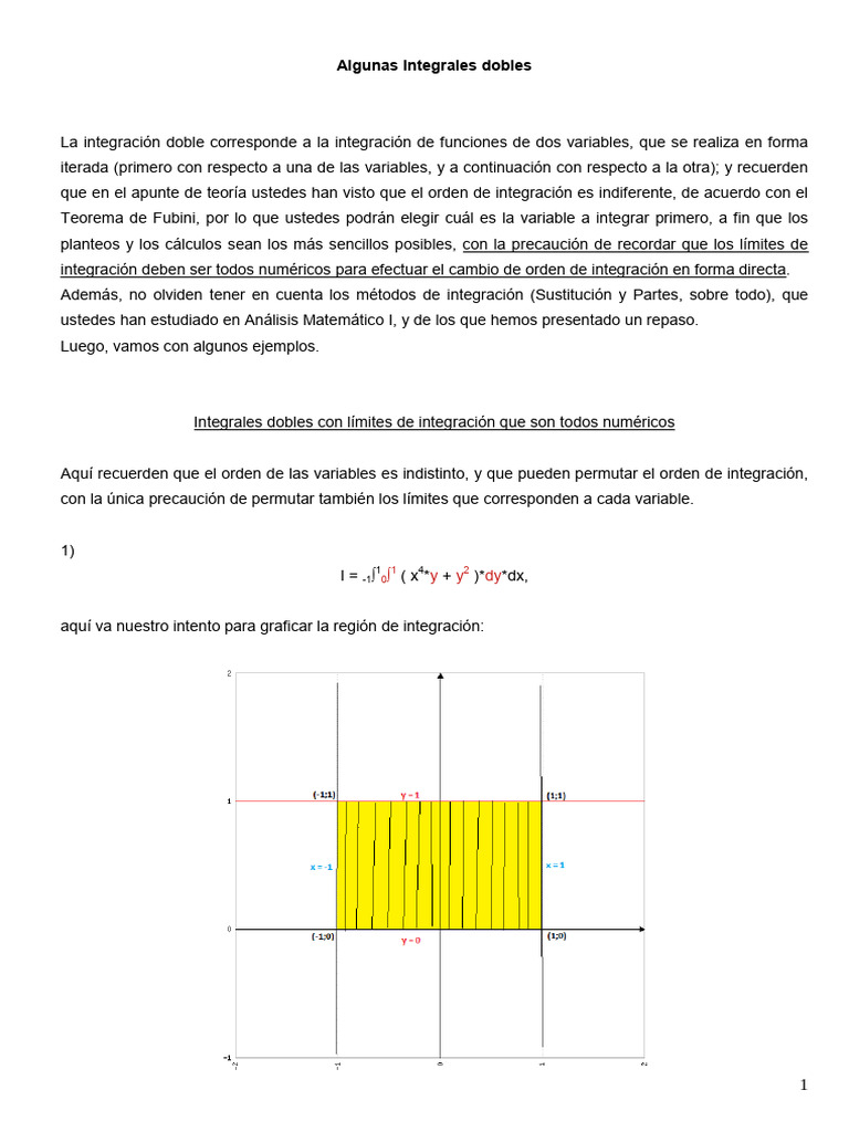 Integrales Dobles Resueltas Con Gráfico | PDF | Integral | Sistema de ...