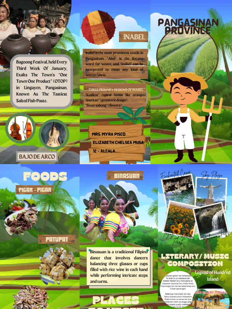 Green Orange and Yellow Decorative Colorful Vintage Traditional ...