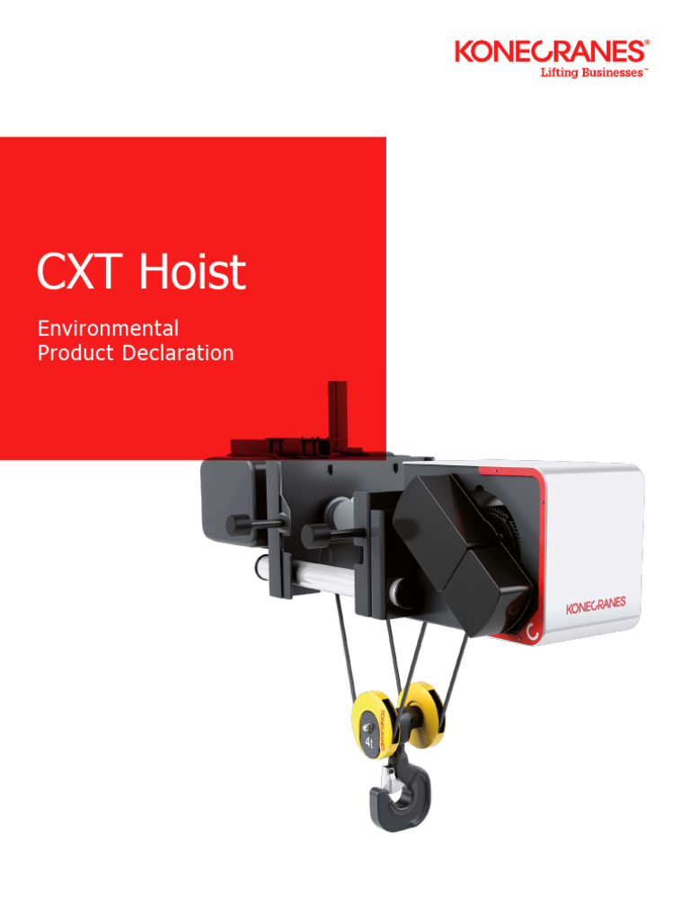 CXT Hoist - EPD - Brochure - en - Konecranes - 2020 | PDF | Waste ...