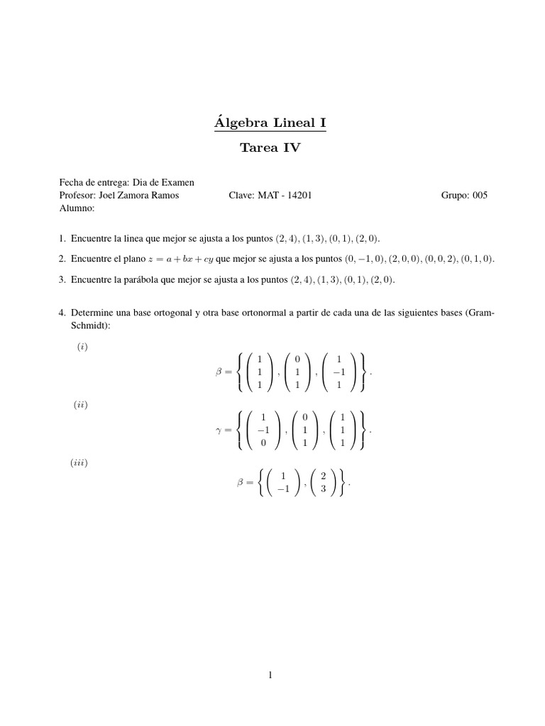 Alg Lin I T4 | PDF