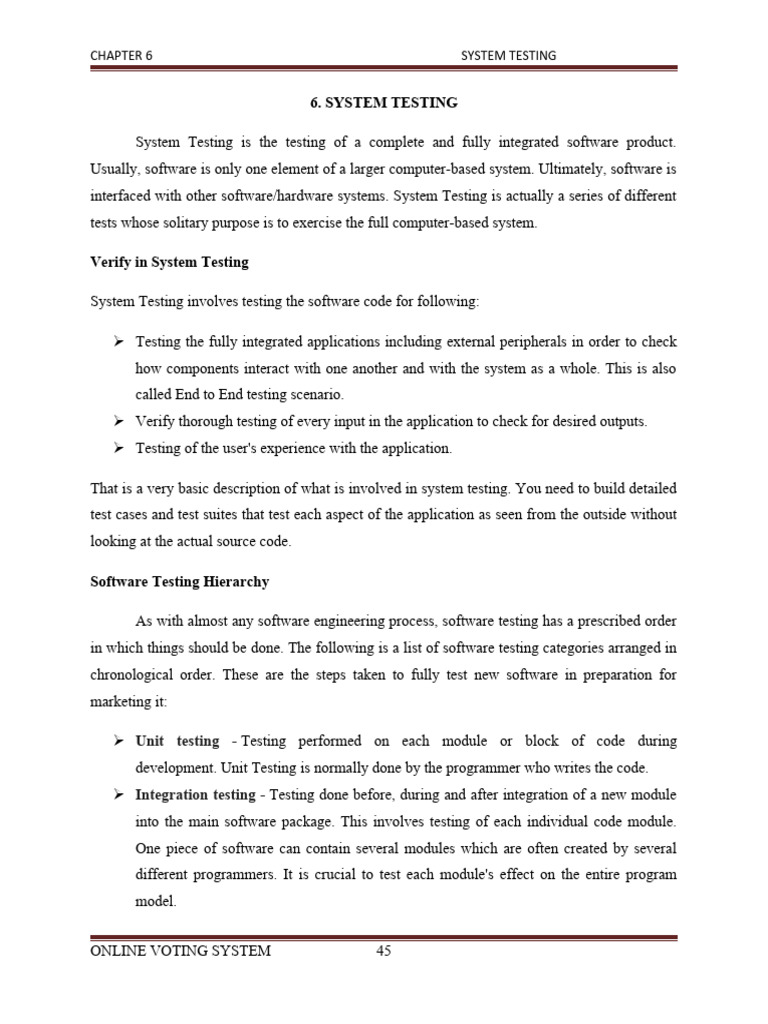 6.System Testing | PDF | Software Testing | Unit Testing