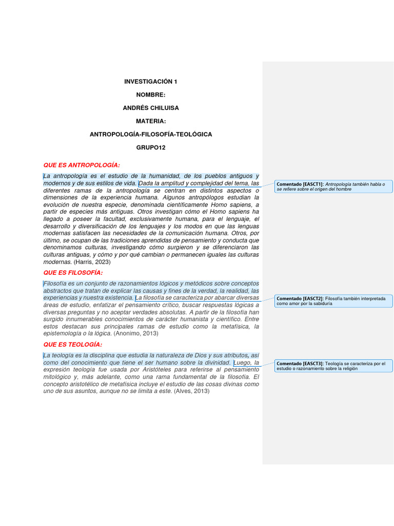Investigacion1-Andres Chiluisa-Grupo12 | PDF | Humano | Conocimiento