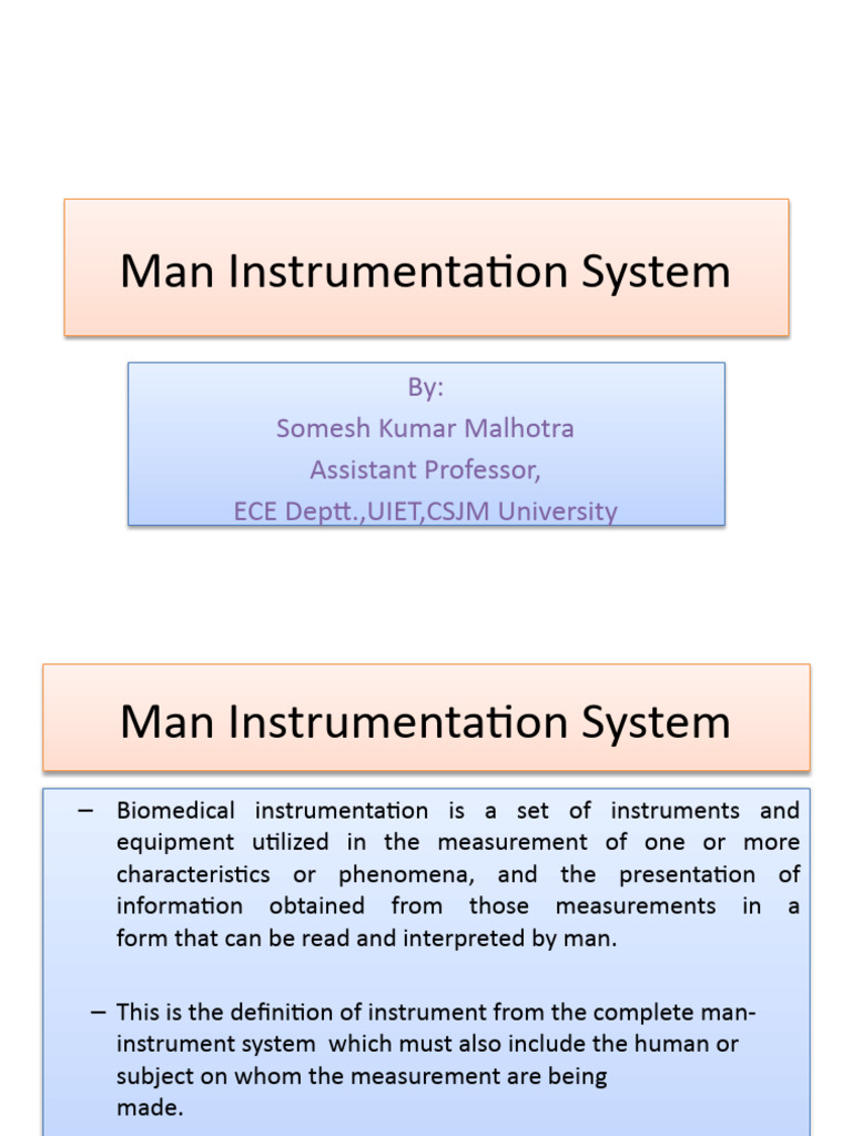 Man Instrumentation System | PDF | Instrumentation | Input/Output