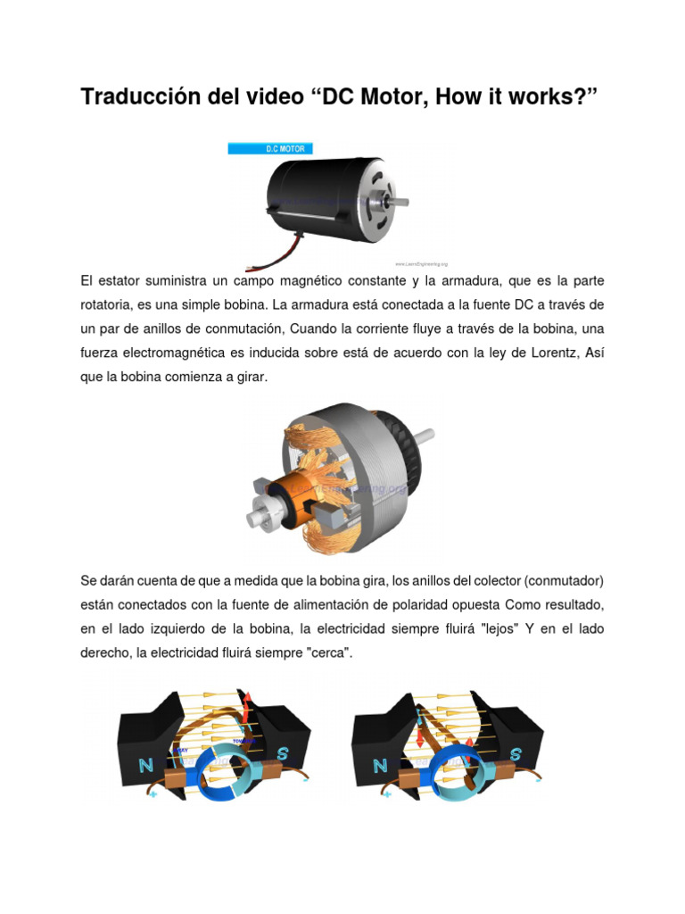 DC Motor, How it works-1 | PDF | Motor eléctrico | Ingenieria Eléctrica