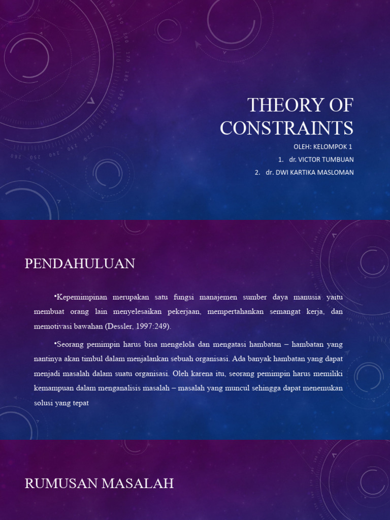 Theory of Constraints | PDF