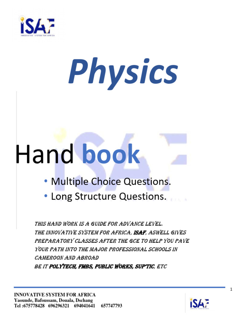 Physics Isaf Pamphlet | PDF | Waves | Wavelength