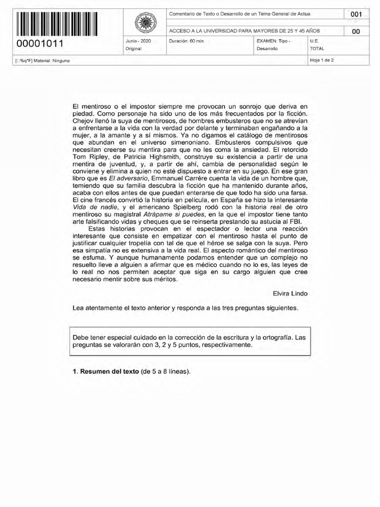 2020 Modelo 01 | PDF