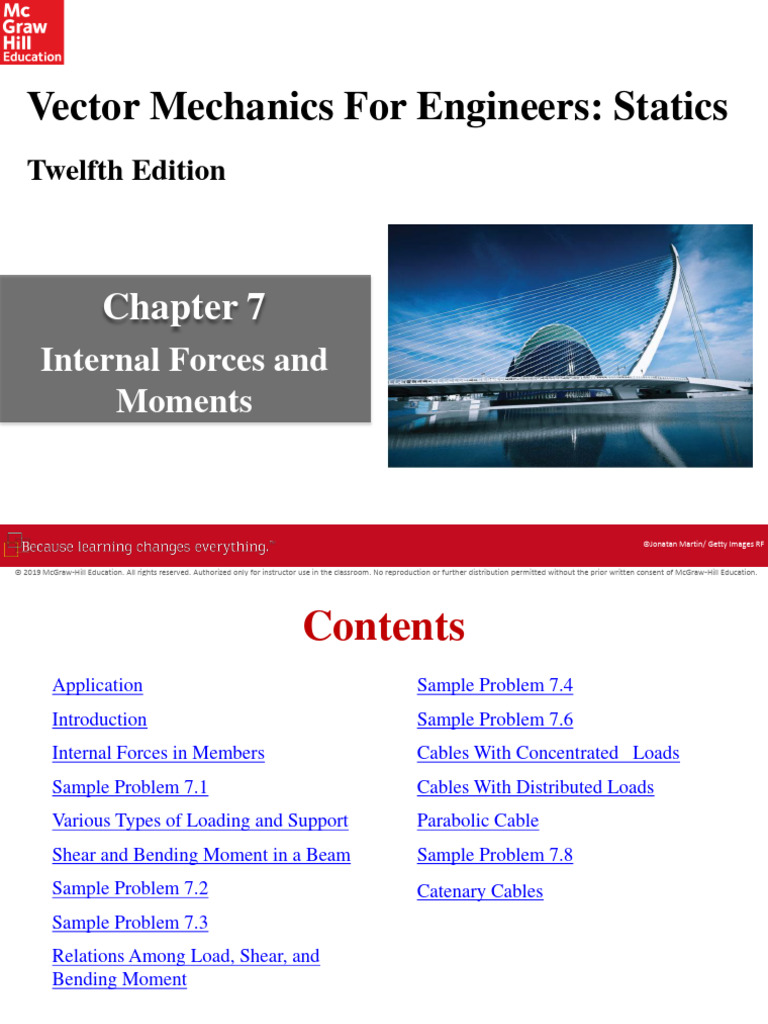 Vector Mechanics For Engineers: Statics: Internal Forces and Moments | PDF | Bending | Beam ...