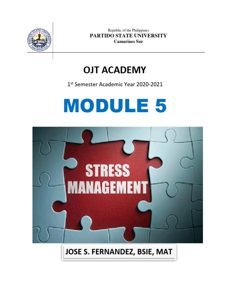 Module5 StressManagement JoseFernandez | PDF | Stress (Biology) | Anxiety