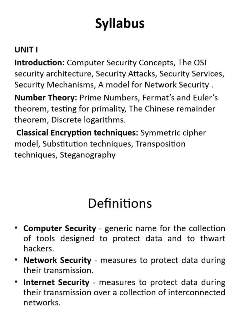 Cns Unit I Chapter I Pdf Information Security Computer Security