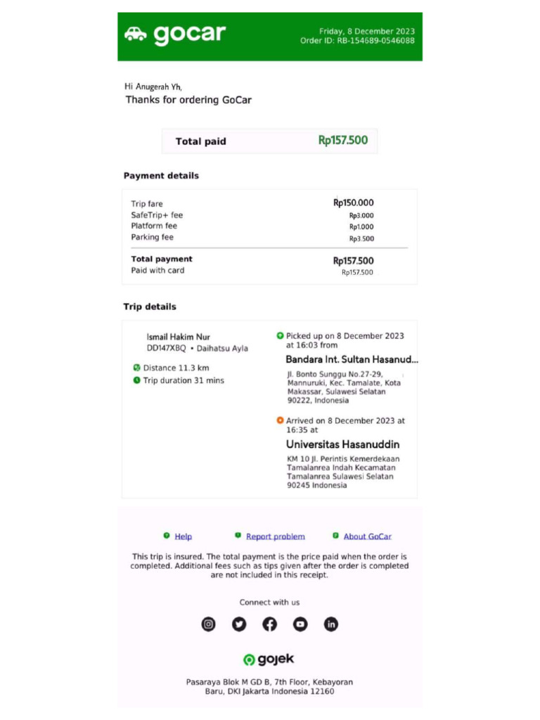 Gojek Bandara-Unhas | PDF