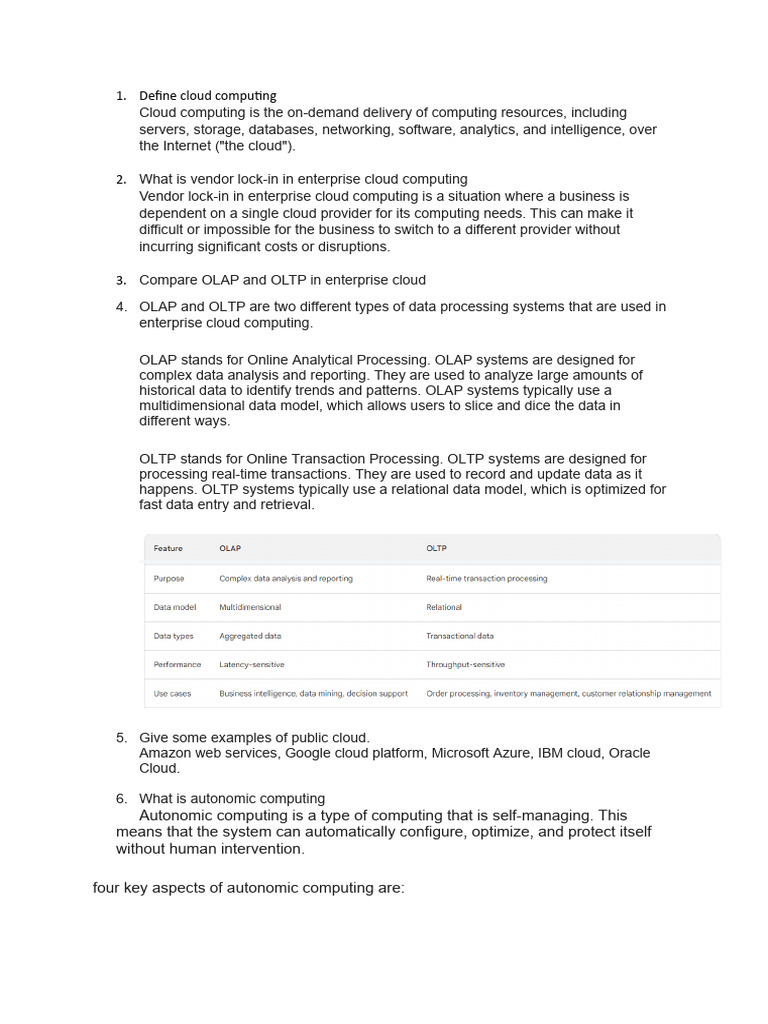 Cloud Computing Important | PDF | Cloud Computing | Virtualization